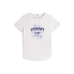 Tommy Hilfiger T-Shirt M&auml;dchen Gr&ouml;&szlig;e 98 violettblau / lavendel / offwhite