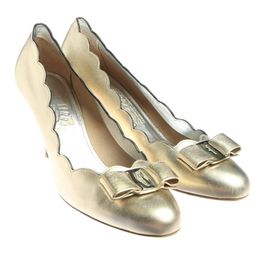 Salvatore Ferragamo Pumps Damen Gr&ouml;&szlig;e 39 Second Hand gold