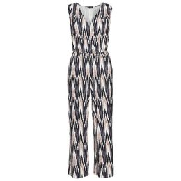 Laura Scott Jumpsuit Damen Gr&ouml;&szlig;e S beige / dunkelgrau / schwarz / wei&szlig;
