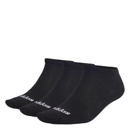 adidas Performance Athletic Socks 'Thin Linear Low-Cut 3 Pairs' male size 40/42 Black / White