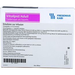 EurimPharm Arzneimittel Vitalipid Adult Emulsion zur Infusion Ampullen 100 ml