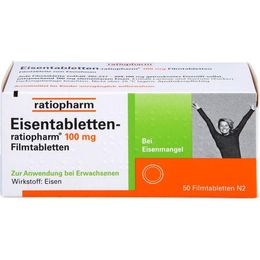 EISENTABLETTEN-ratiopharm 100 mg Filmtabletten 50 St