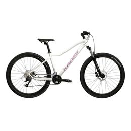 Mountainbike KROSS "KROSS Mountainbike Hardtail 29" LEA 3.0 weiß 16 Gänge" Gr. 43, weiß, schwarz, Fahrräder, Damen, 43cm, 29 Zoll (73,66cm) hinten: 29 Zoll (73,66cm)