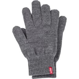 Levi's Strickhandschuhe LEVI'S "TOUCHSCREEN", Damen, Gr. S (8), grau, Materialmix, Handschuhe, mit Touchfunktion, einfache Bedienung von Smartphones an kalten Tagen
