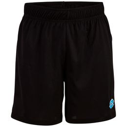 Trainingsshorts Lotto, Herren, Gr. M (48/50), Normalgrößen, schwarz (caviar), 100% Polyester, bedruckt, Hosen, - in pflegeleichter Polyester Qualität