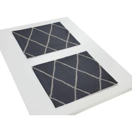 Platzset Adam "Casket Valdelana" Gr. 1, blau (dunkelblau), B:30cm L:40cm, Obermaterial: 100% Baumwolle, Platzsets