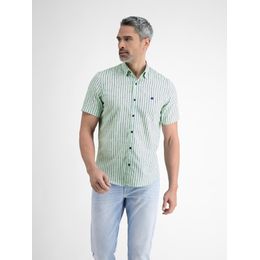 Kurzarmhemd Lerros "Lerros Gestreiftes Herren Sommerhemd", Herren, Gr. M, Normalgrößen, light peppermint, 60% Polyester, 40% Baumwolle, Hemden