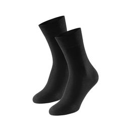 Socken Schiesser "95/5", Damen, Gr. 43-46, schwarz (000, schwarz), Obermaterial: 98% Baumwolle, 2% Elasthan, Socken Socken, verstärkter Zehen- und Fersenbereich, Cotton-Mix, formstabil