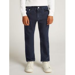 Dad-Jeans Calvin Klein Jeans "BLUE OD BLACK DAD CF", Jungen, Gr. 12 (152), N-Gr, blau (blau schwarz stone), Denim/Jeans, Obermaterial: 99% Baumwolle, 1% Elasthan, unifarben, relaxed fit, Jeans, für Kinder bis 16 Jahre mit Lederpatch