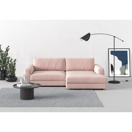 Ecksofa Trendmanufaktur "Bourbon, Mega Designsofa mit tollem Sitzkomfort, Breite 250cm, L-Form", lila (flieder), B:250cm H:84cm T:176cm, 92% Polyester, 8% Nylon, Sofas, Ecksofa, extra tiefe Sitzfl&auml;che, wahlweise mit Sitztiefenverstellung