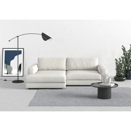 Ecksofa Trendmanufaktur "Bourbon, Mega Designsofa mit tollem Sitzkomfort, Breite 250cm, L-Form", silber (silber lining), B:250cm H:84cm T:176cm, 100% Polyester, Sofas, Ecksofa, extra tiefe Sitzfl&auml;che, wahlweise mit Sitztiefenverstellung