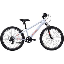 S'COOL Jugendfahrrad S&rsquo;COOL "S'COOL Xroc 24-K6 Sky Grey/Neon Orange" Gr. 30, sky grau, neon orange, Fahrr&auml;der, Kinder, 30cm, 24 Zoll (60,96cm)