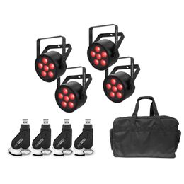 ChauvetDJ ILS Bundle - 4x SlimPAR Q6 ILS + 4x D-FI USB2 + 1x CHS30 Tasche