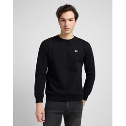 Sweatshirt Lee, Herren, Gr. L, schwarz, Sweatware, Obermaterial: 100% Baumwolle, normal, Rundhals, Rippbündchen, Sweatshirts