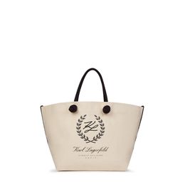 K by KARL LAGERFELD Karl Lagerfeld Strandtasche 'Hotel Karl' Damen Größe One Size beige / schwarz