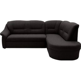 Ecksofa DOMO collection "Faenza f&uuml;r kleine R&auml;ume, Stellma&szlig;e 232x176cm, komfortabel, L-Form", braun (espresso), B:232cm H:88cm T:176cm, 92% Polyester, 8% Nylon, Sofas, Ecksofa, mit Ottomane, zeitlos, elegante Armlehnen, wahlweise mit Bettfunktion