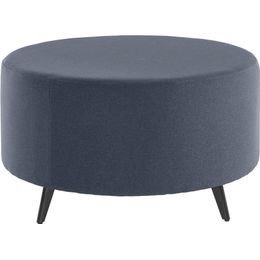 Polsterhocker Home Affaire "Hulby", blau (dunkelblau), B:80cm H:47cm T:80cm, 100% Polyester, Hocker, Polsterhocker, passend zur "Hulby"-Recamiere