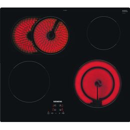 Siemens Elektro-Kochfeld "ET61RBNA1E", schwarz, B:59,2cm H:4,5cm T:52,2cm, Kochfelder, Optimale Hitzeverteilung dank zuschaltbarer Br&auml;terzone
