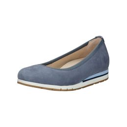 Ballerina Gabor COMFORT "Gabor Comfort Ballerinas Nubukleder", Damen, Gr. 39, blau, Nubukleder, Schuhe Ballerina