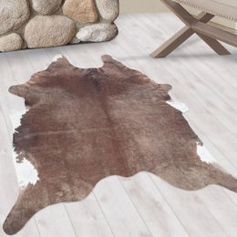 Teppich Ayyildiz Teppiche "ETOSHA 4112", braun, B:100cm H:6mm L:135cm, Polyester, Teppiche, Teppich, Pflegeleicht / Moderner Fell Look