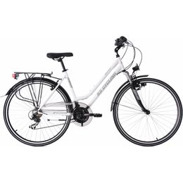 KS-Cycling Trekkingrad KS CYCLING "Montreal" Gr. 48, weiß, Fahrräder, Damen, 48cm, 28 Zoll (71,12cm), für Damen, Kettenschaltung
