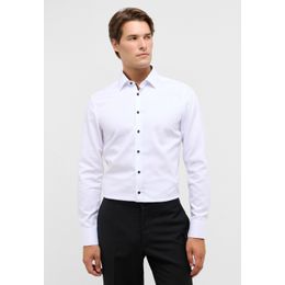 Langarmhemd Eterna "SLIM FIT", Herren, Gr. 46, Normalgrößen, weiß, 100% Baumwolle, schmal, Manschette, Hemden, NON IRON (bügelfrei)