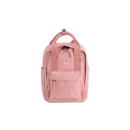 Cityrucksack DISCOVERY "Cave", Damen, Gr. B/H/T: 20cm, rosa, Kunstfaser, Rucksäcke, aus rPet Polyester-Material