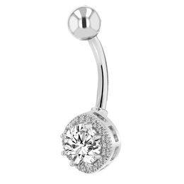 Adelia&acute;s Bauchnabelpiercing ADELIA&acute;S "Damen Pircing - Bauchnabelpiercing aus Edelstahl mit Zirkonia", Damen, silber, Piercings