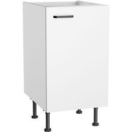 Sp&uuml;lenschrank KOCHSTATION "KS-Paula", wei&szlig; matt, wei&szlig;, B:45cm H:87cm T:58,4cm, Schr&auml;nke, Sp&uuml;lenschrank, 45 cm breit, 87 cm hoch, mit 1 T&uuml;r
