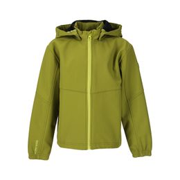 Softshelljacke ZIGZAG "Troy", Jungen, Gr. 116, gr&uuml;n, 100% Polyester, unifarben, normal, ohne Ausschnitt, Jacken Softshelljacke, mit wasserabweisender Beschichtung
