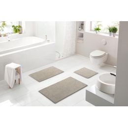 Badematte LINEA DUE "Roman", beige, H:18mm, Polyester, Badematten