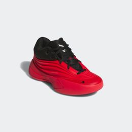 Basketballschuh adidas Performance "DAME X KIDS", Mädchen, Gr. 38, pure ruby, core schwarz, zero metallic, Synthetik, Textil, Schuhe, Signature-Schuh von Damian Lillard