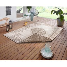 Teppich Hanse Home "CEBU Wendeteppich", wei&szlig; (linen wei&szlig;), B:240cm H:5mm L:340cm, Polypropylen (PP), Teppiche, Teppich, In-& Outdoor, Wetterfest, Balkon, Wohnzimmer, Wasserfest, Orientalisch
