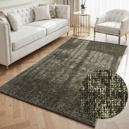 Teppich ELLE DECORATION "Prisma", gr&uuml;n, B:120cm H:5mm L:170cm, Baumwolle, Polyester, Teppiche, Teppich, Glanz-Effekt, Karo Design, Kachel-Optik, Wohnzimmer, Schlafzimmer,Flur