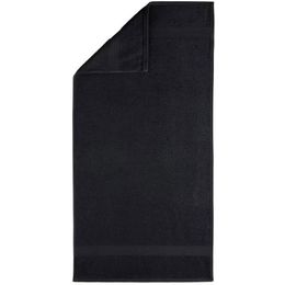 Badetuch Egeria "Diamant", schwarz, B:70cm L:140cm, Frotteevelours, Obermaterial: 100% Baumwolle, Handtücher, Badetuch, Uni Programm mit schmaler Bordüre, 100 % Baumwolle