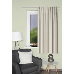 Vorhang Home Wohnideen "THERMOCHENILLE" Gr. 1, beige (natur), B:135cm H:145cm, Polyester, Gardinen, Thermochenille THERMO Uni