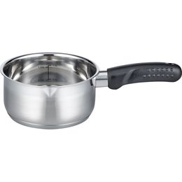 Kasserolle ELO Basic "Turmalin", grau (edelstahlfarben), B:17,6cm H:8cm L:32cm &Oslash;:16cm, T&ouml;pfe, Kasserolle, &Ouml;l Dosierringe, Induktion, &Oslash; 16 cm