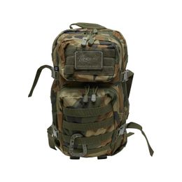 Rucksack Brandit "Brandit US Assault Pack Medium", Gr. onesize, woodland, Polyester, Rucksäcke