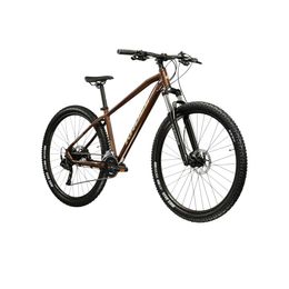 Mountainbike KROSS "KROSS Mountainbike Hardtail 27,5" Hexagon 5.0 braun 18 Gänge" Gr. 38, braun, schwarz, Fahrräder, Damen, 38cm, 27,5 Zoll (69,85cm) hinten: 27,5 Zoll (69,85cm)