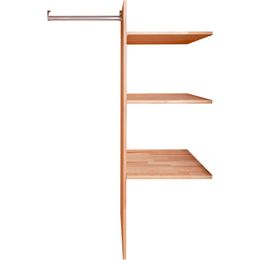 Inneneinteilung Home Affaire "L&eacute;opoldine", beige (kernbuche), B:51cm H:150cm T:56cm, Massivholz, Schrankinneneinteiler, Kleiderschrank-Zubeh&ouml;r Schrank-Zubeh&ouml;r