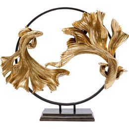 Dekoobjekt KARE DESIGN "Deko Objekt Dancing Betta Fishes", gold (goldfarben), B:58cm H:65cm T:21cm, Polyresin, Dekofiguren