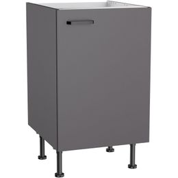 Sp&uuml;lenschrank KOCHSTATION "KS-Paula", anthrazit, anthrazit, B:50cm H:87cm T:58,4cm, Schr&auml;nke, Sp&uuml;lenschrank, 50 cm breit, 87 cm hoch, mit 1 T&uuml;r