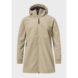 Schöffel Outdoorjacke SCHÖFFEL "Urban Softshell Jk Style Suavio WMS", Damen, Gr. 40, braun (4725, braun), Oberstoff: Aussenseite: 100% Polyester, Innenseite: 100% Polyester; (Membran: Thermoplastisches Polyurethan);, relaxed fit, hoch geschlossener Ausschnitt, Jacken Outdoorjacke