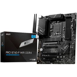 MSI Mainboard "Pro B760-P WiFi DDR4", schwarz, B:24,38cm T:30,48cm, Mainboards