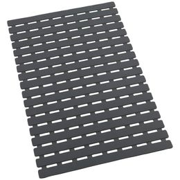 Wanneneinlage Wenko "Arinos", grau, B:40cm L:63cm, Thermoplastischer Kunststoff, Wanneneinlagen, Wanneneinlage