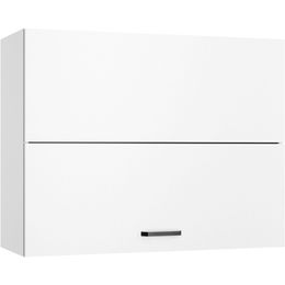 H&auml;ngeschrank KOCHSTATION "KS-Paula", wei&szlig; matt, wei&szlig;, B:90cm H:70,4cm T:34,9cm, Schr&auml;nke, H&auml;ngeschrank, 90 cm breit, 70 cm hoch, mit 1 Faltliftt&uuml;r, 2 Einlegeb&ouml;den