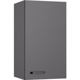 H&auml;ngeschrank KOCHSTATION "KS-Paula", anthrazit, anthrazit, B:40cm H:70,4cm T:34,9cm, Schr&auml;nke, H&auml;ngeschrank, 40 cm breit, 70 cm hoch, mit 1 T&uuml;r, 2 Einlegeb&ouml;den