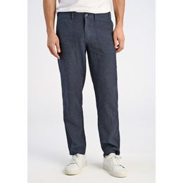 Leinenhose LINDBERGH "LINDBERGH Leinenhose", Herren, Gr. S, blau (navy), Obermaterial: 55% Baumwolle, 45% Leinen, relaxed fit, Hosen