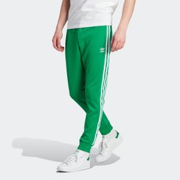 Sporthose adidas originals "SST TP", Herren, Gr. 3XL, N-Gr, weiß (grün, weiß), Obermaterial: 70% Polyester, 30% Baumwolle, gestreift, Hosen Sporthose, Superstar, Retro Look, weiches Material