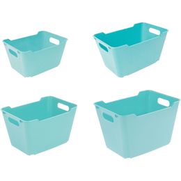 Aufbewahrungskorb keeeper "lotta", blau (hellblau), Polypropylen, Aufbewahrungsboxen, 1,8 l - 20 l, hochwertiger Kunststoff